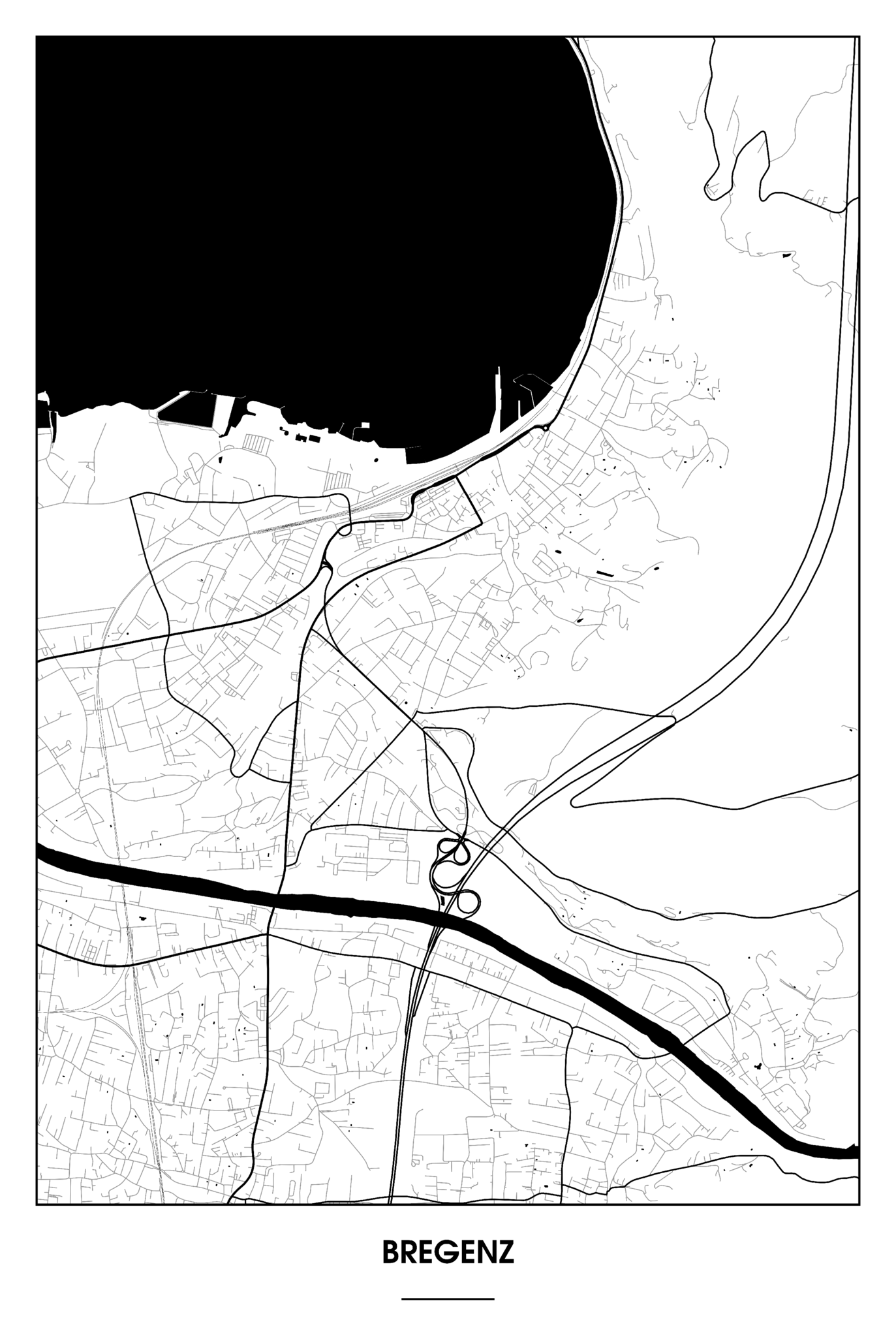🌆 🇦🇹 Bregenz Poster – CraftYourMap