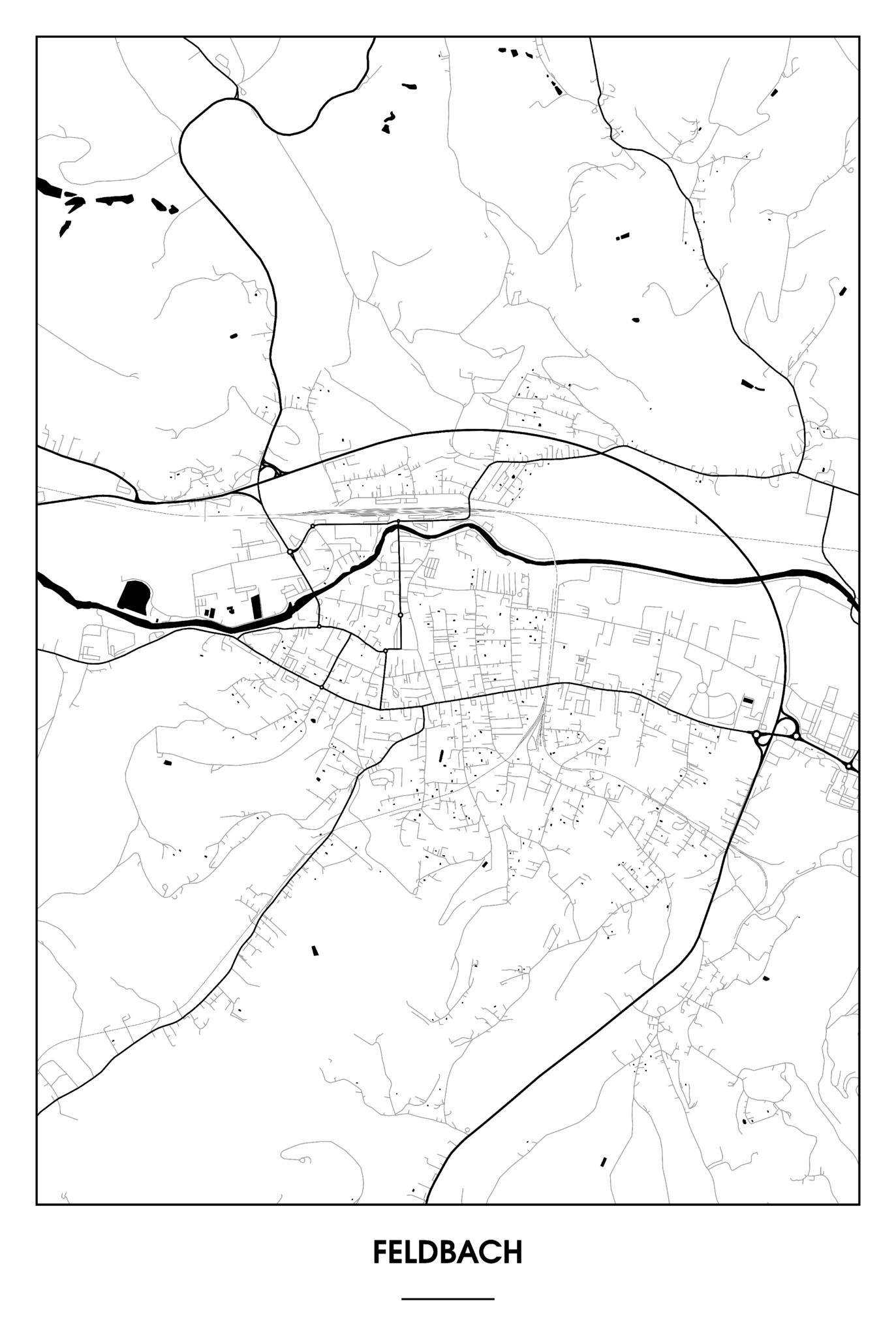 🌆 🇦🇹 Feldbach Poster – CraftYourMap