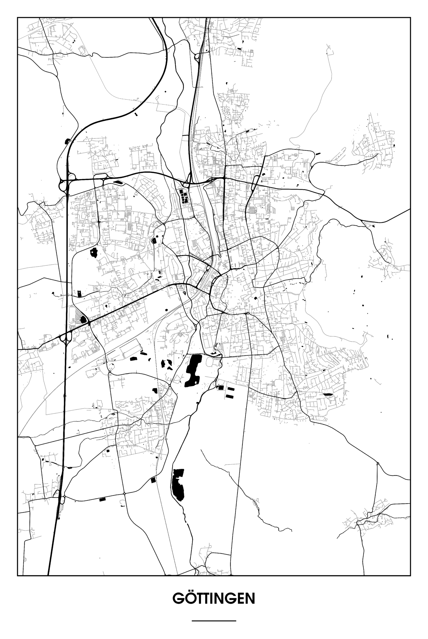 🌆 🇩🇪 Göttingen Poster – CraftYourMap