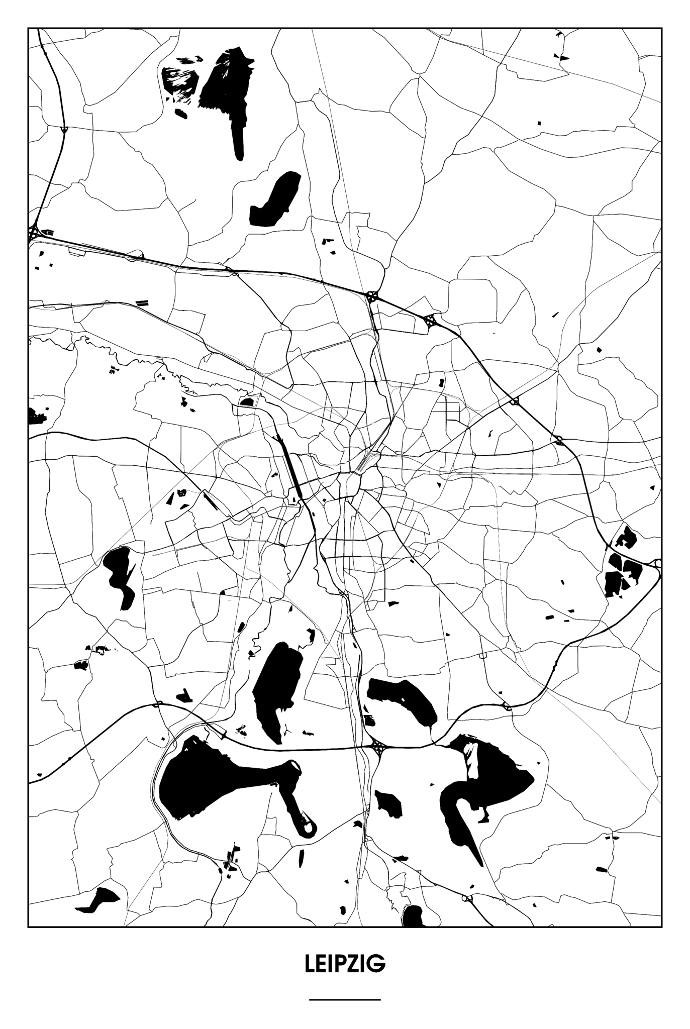 🌆 🇩🇪 Leipzig Poster – CraftYourMap