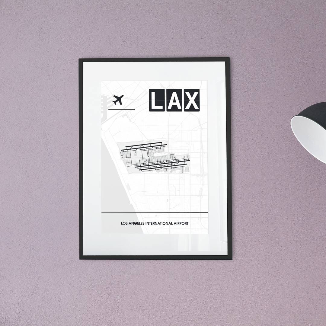 🛫 🇺🇸 Los Angeles International Airport (LAX / KLAX) Poster – CraftYourMap