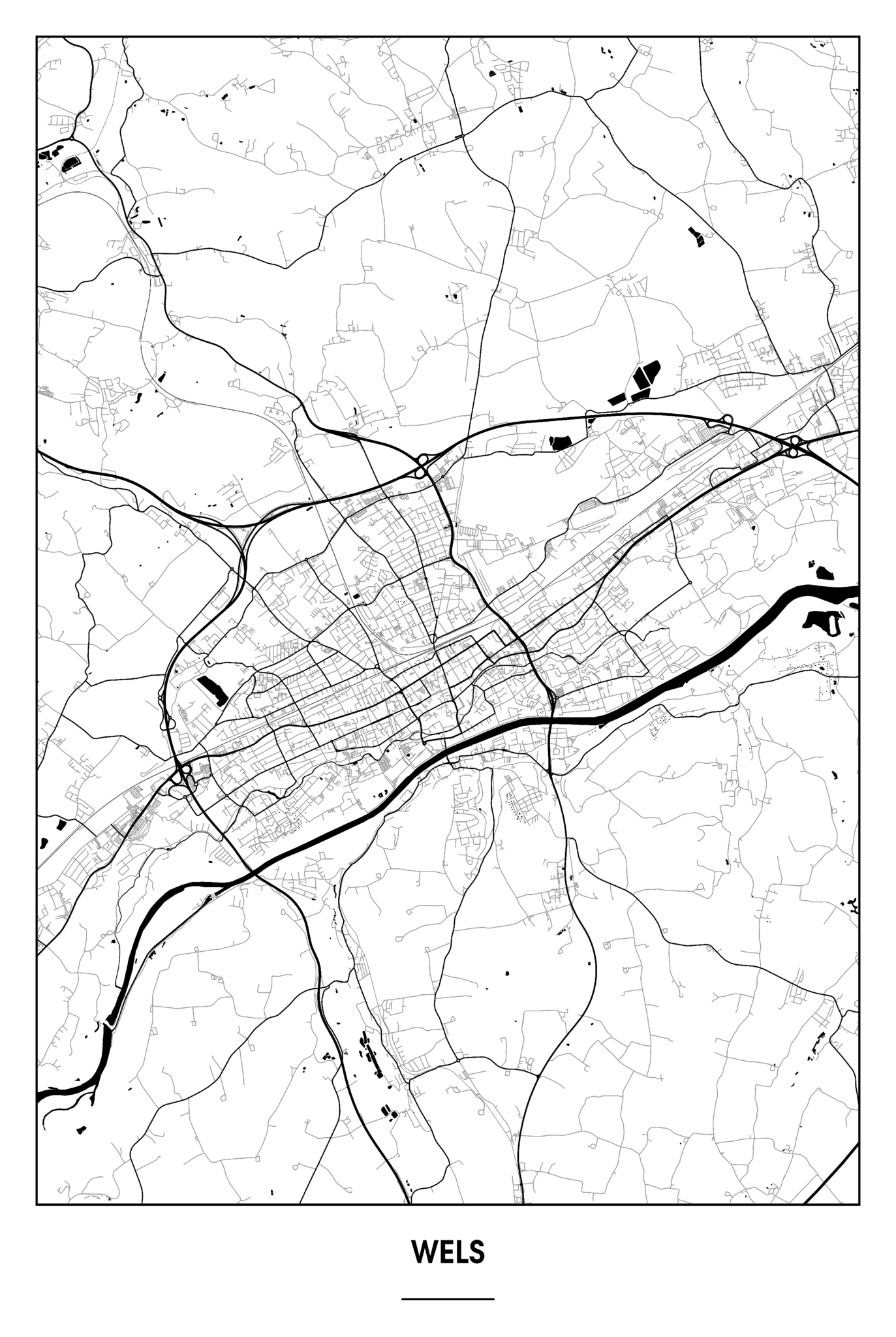 🌆 🇦🇹 Wels Poster – CraftYourMap